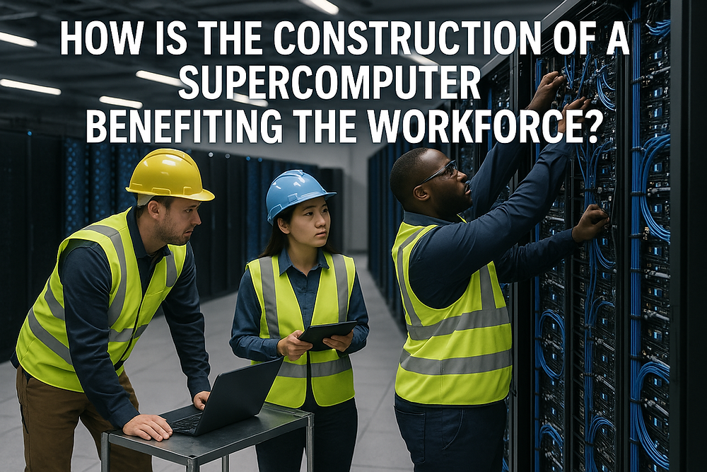 How is the construction of a super computer benefiting the workforce