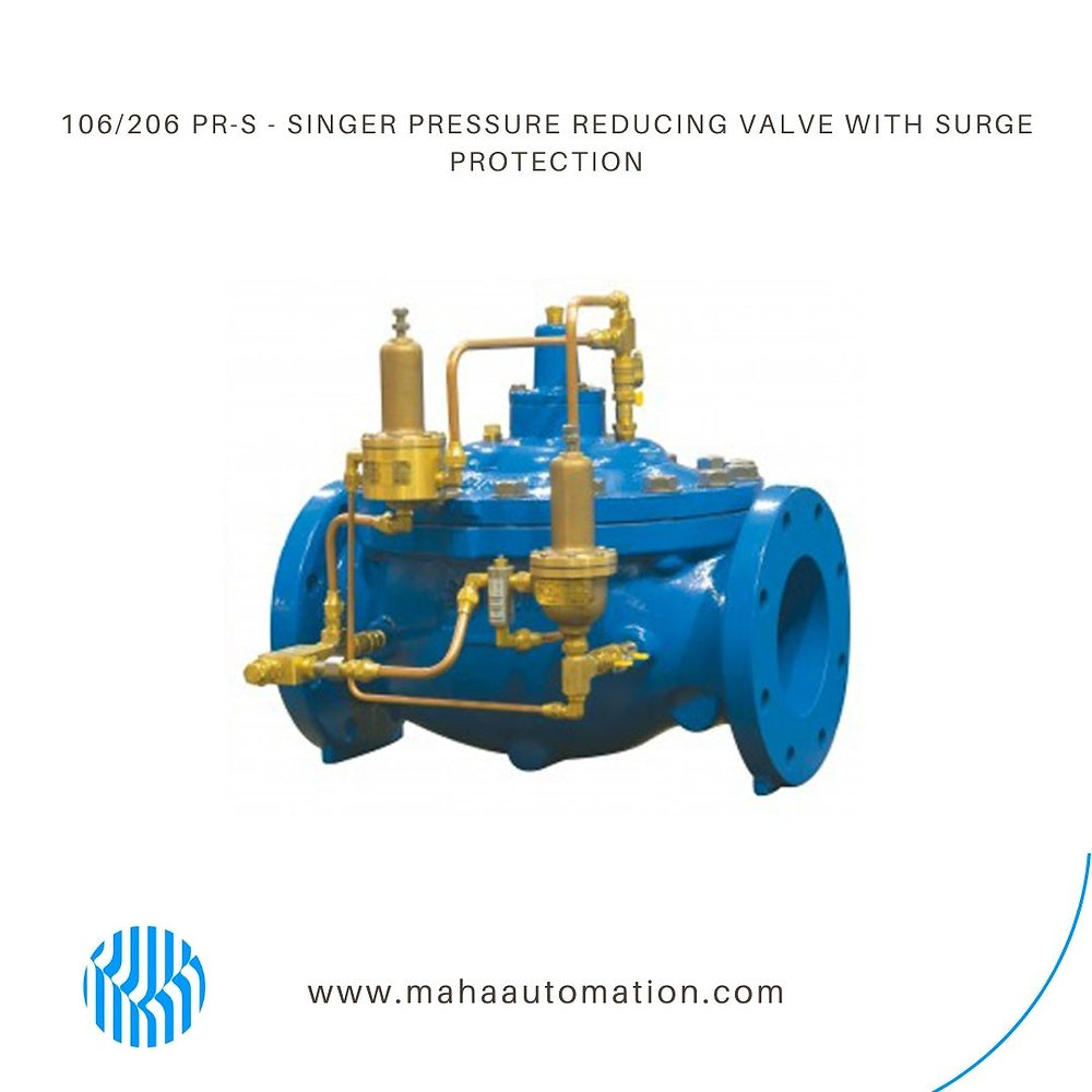 106/206 PR-S - SINGER PRESSURE REDUCING VALVE WITH SURGE PROTECTION