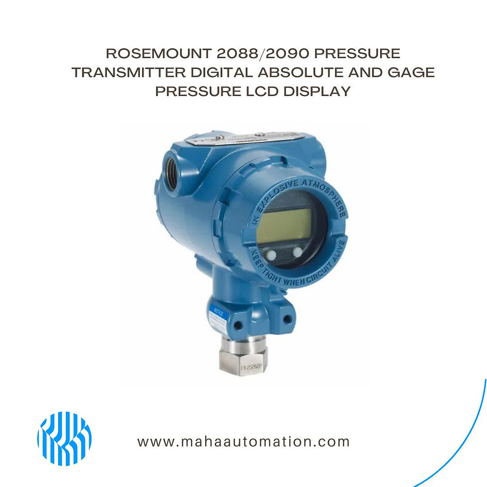 ROSEMOUNT 2088/2090 PRESSURE TRANSMITTER DIGITAL ABSOLUTE AND GAGE ...