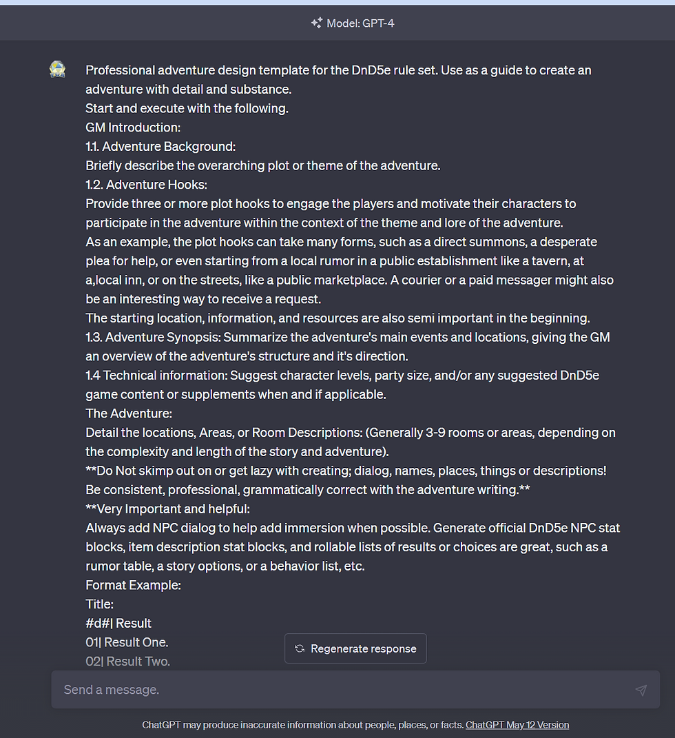 Streamlining Adventure Creation with the FG Unity import tools using Chat GPT with Fantasy ...