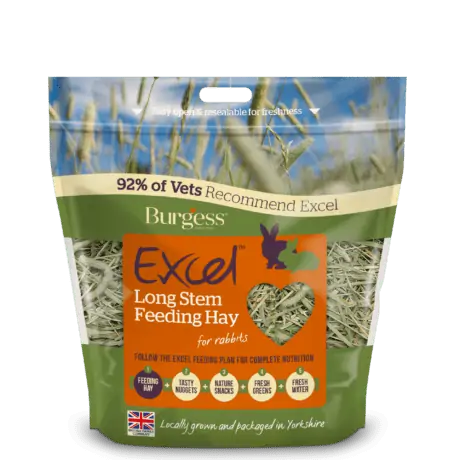 Burgess Excel Long Stem Feeding Hay 1kg | Emersons Pet Centre