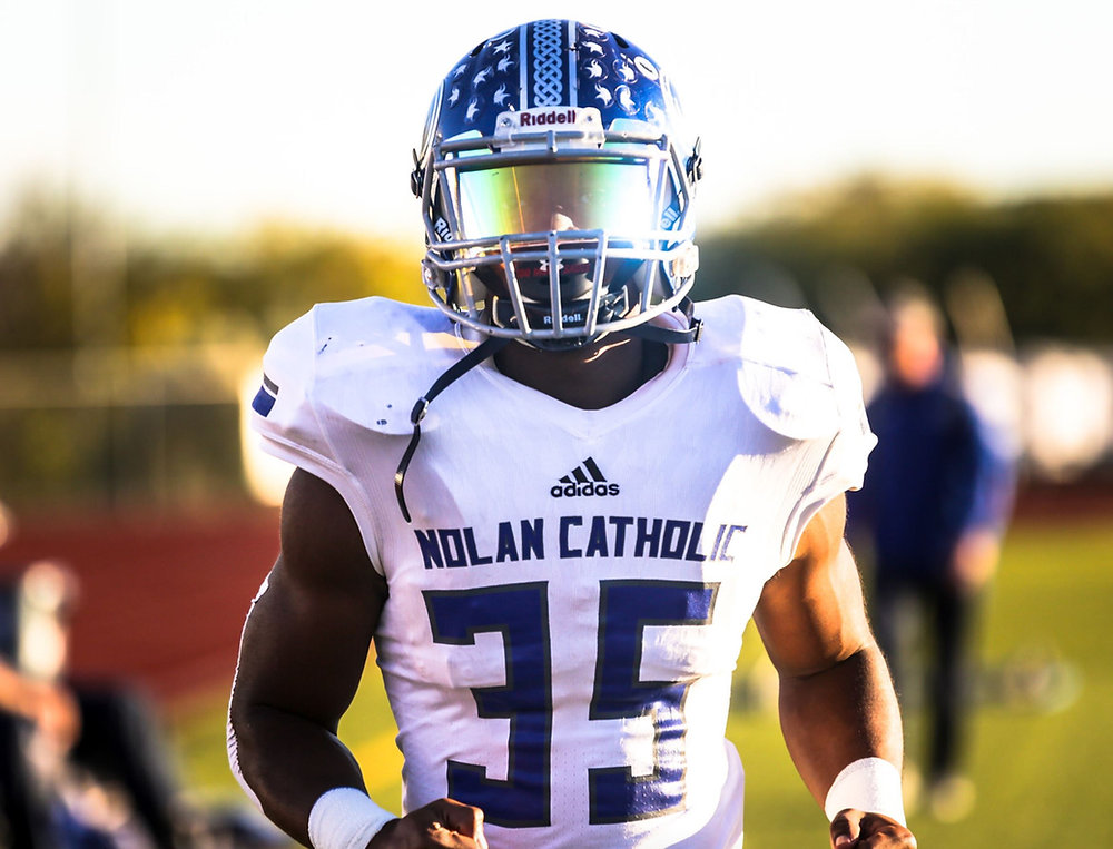 Nolan Catholic RB Emeka Megwa featured in the Star Telegram