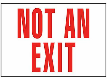 "Not An Exit" Sign | Calgary Bollards