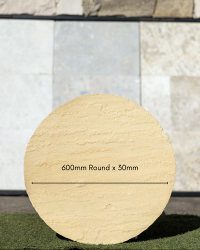 Sandstone 600 Round Stepper | CC Tile & Stone