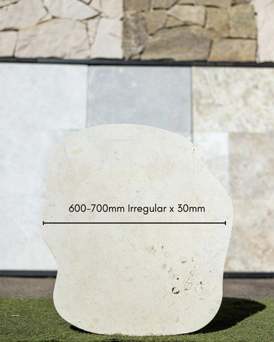 Bianco Limestone Stepper Irregular | CC Tile & Stone