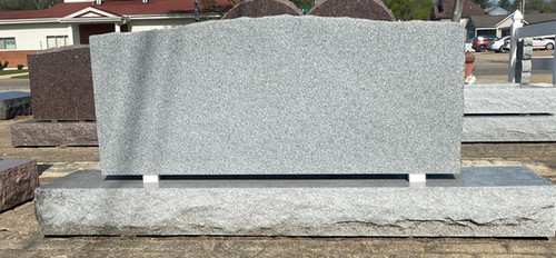 Gray Granite Companion Upright Stone | Ruegg Monuments