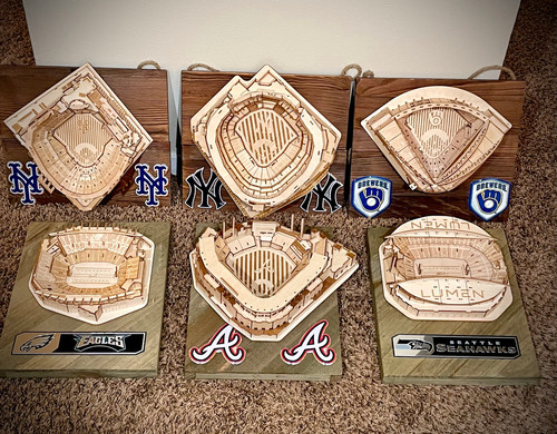 Stadium Wooden Wall Art- Multiple Designs | Justins Collectables