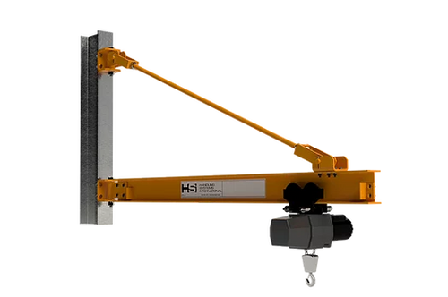 Model 311 Wall Bracket Tie Rod Jib Crane, 1/2 Ton, 10' Span | U.S ...