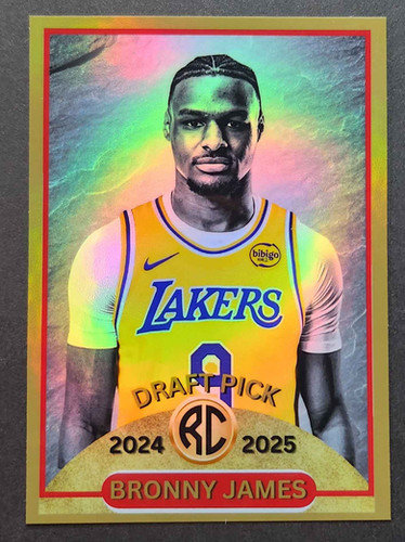 Bronny James Draft Pick Custom Rookie Card | thecardswap