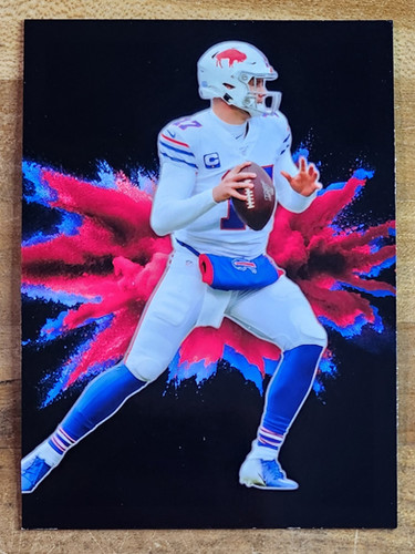 Josh Allen Color Match Burst Custom Design Card | thecardswap