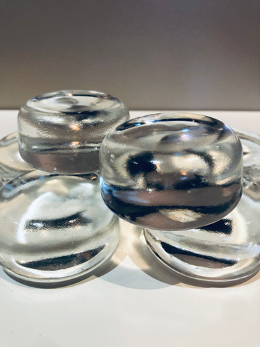 Optically clear glass pucks for paperweight creation | Zurich Glass School