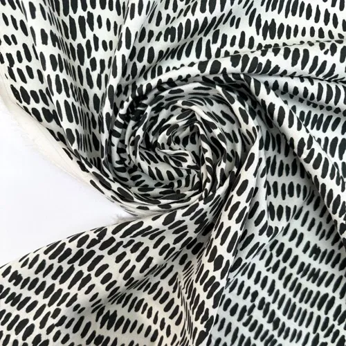 White with Black Print | SewBo