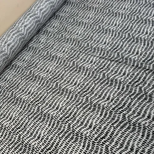 White with Black Print | SewBo