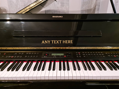 Personalised Custom Metallic Gold Piano Keyboard Vinyl Transfer Decal ...