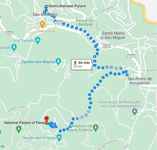 Walking To Sintra Pena Palace Sintra Explorers