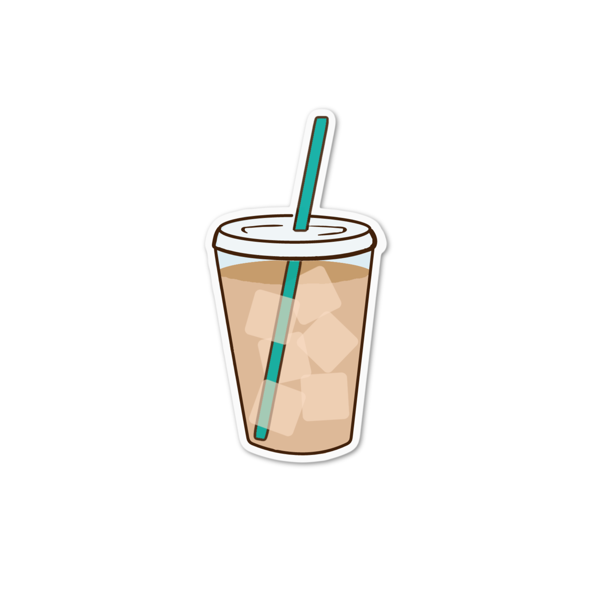 Paper Iced Coffee Sticker Labels etna.com.pe