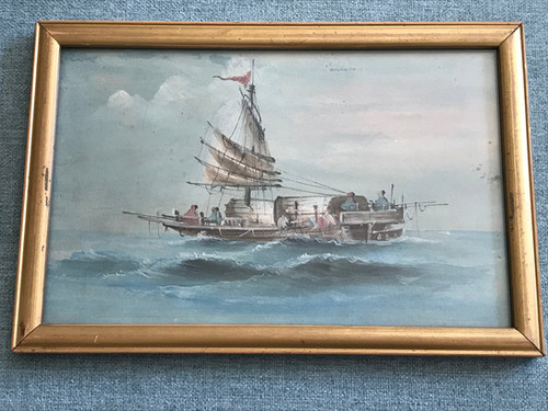 Borget Auguste (1809-1984) - Sampan | crozonantiquites