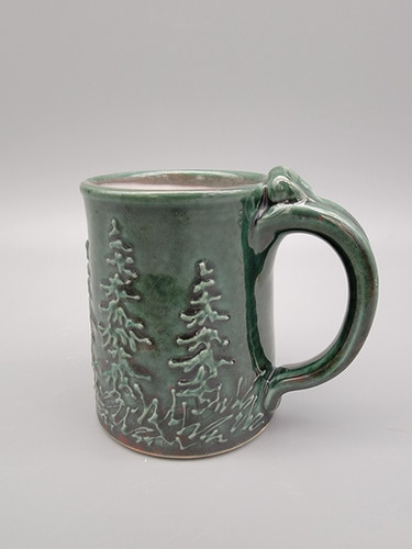 Transparent Green with flex of copper | Stephenson Ceramics