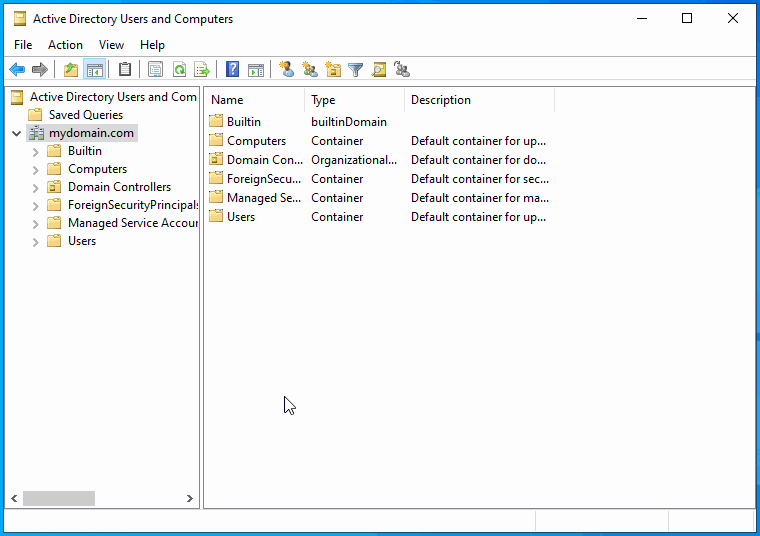 Creating Organizational Units in Active Directory