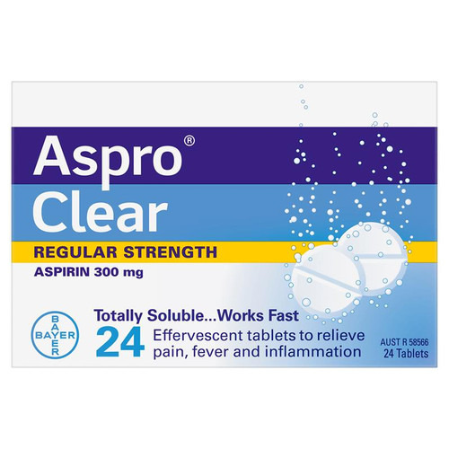 Aspro Clear 24 Tablets Aspirin 300mg | Stanmore Station Pharmacy