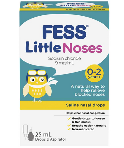 Fess Little Noses Saline Nose Drops +Aspirator 25ml | Stanmore Sta Pharm