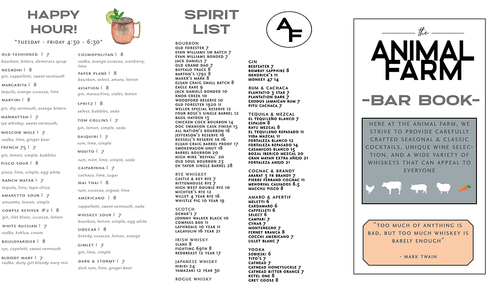 Drink | The Animal Farm