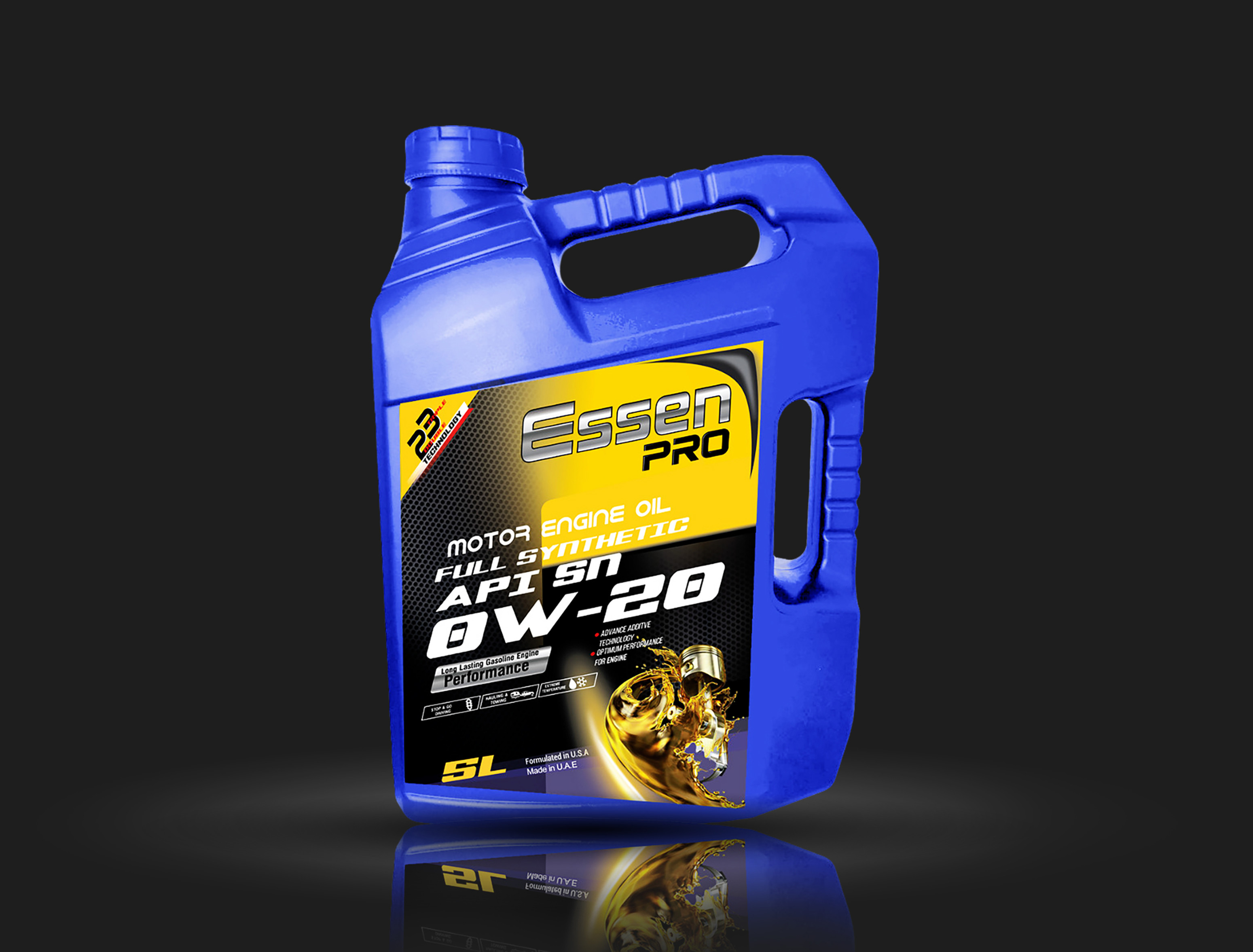 Full Synthetic Engine Oil API SN 0W-20