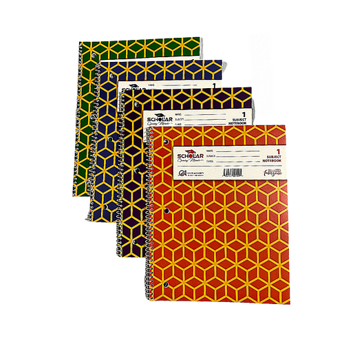 Scholar 1 Subject Spiral Notebook (50 Sheets) | BlocksPaperScissors