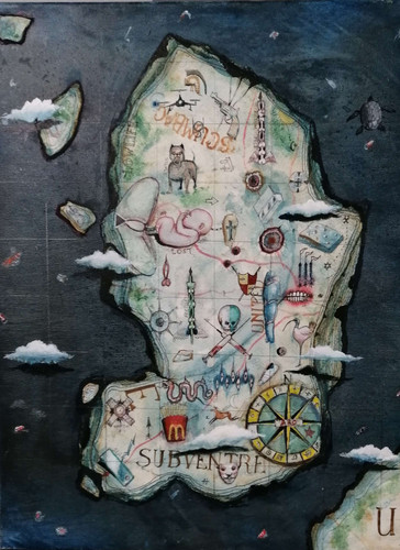 Subventre original Acrylic Painting On Canvas By Dominic Murphy | lost ...