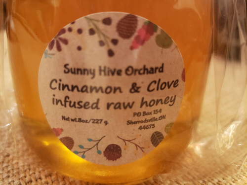 Cinnamon & Clove infused raw honey | Sunny Hive Orchard