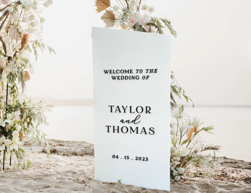 Modern Wedding Sign | Petal + Grain