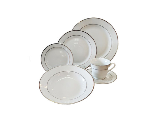 White Silver Rim China | gotyacoveredlinens