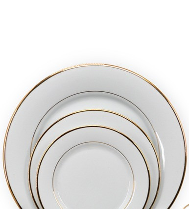 White Gold Rim China | gotyacoveredlinens
