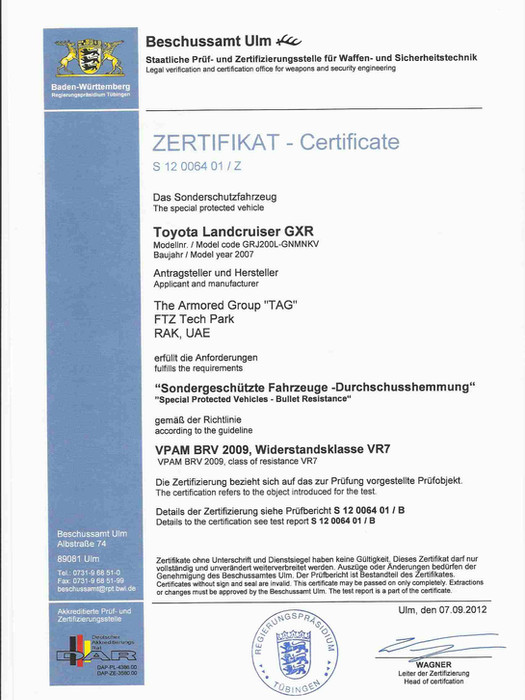 CERTIFICATIONS | TAG Dynamics