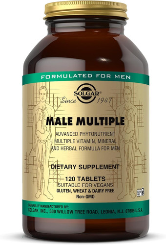 Solgar Male Multiple - 120 Tablets - Multivitamin | renlifeusashop.com