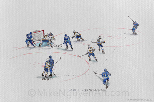 Perfetti gm 7 tying goal moment 2025 Original Painting | Mike Nguyen Art
