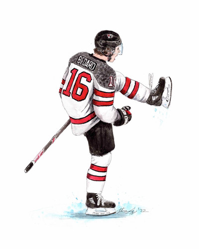 CONNOR BEDARD CELEBRATION - ORIGINAL - NA | Mike Nguyen Art