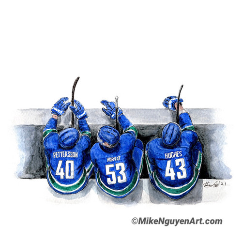 Vancouver Canucks 2020 Bench - Print | Mike Nguyen Art