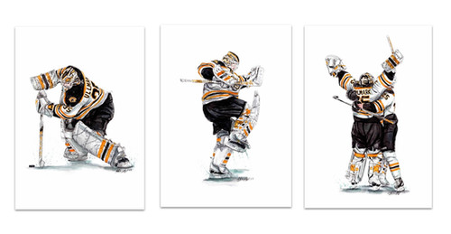 Linus Ullmark Goal Set - 3 Prints | Mike Nguyen Art