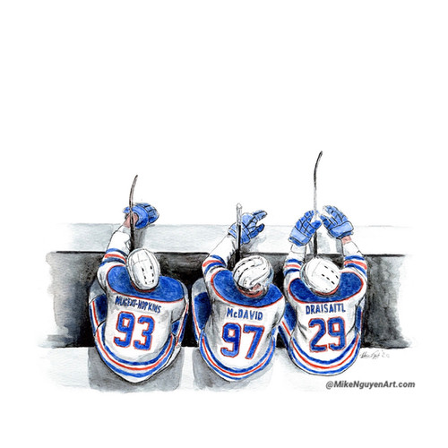 Edmonton Oilers Bench - Print | Mike Nguyen Art