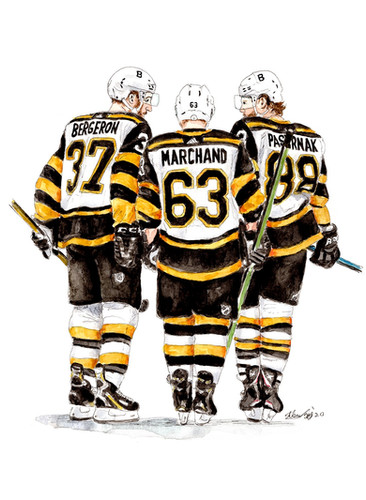 Boston Bruins Line - Print | Mike Nguyen Art