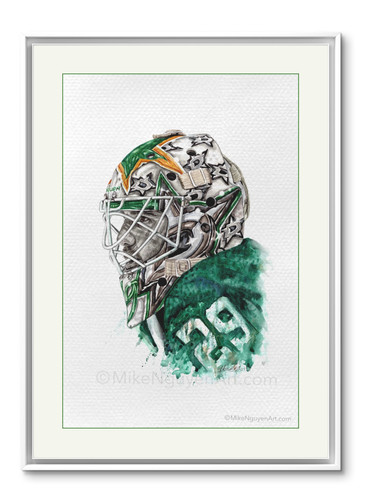 Jake Oettinger Mask - Print | Mike Nguyen Art