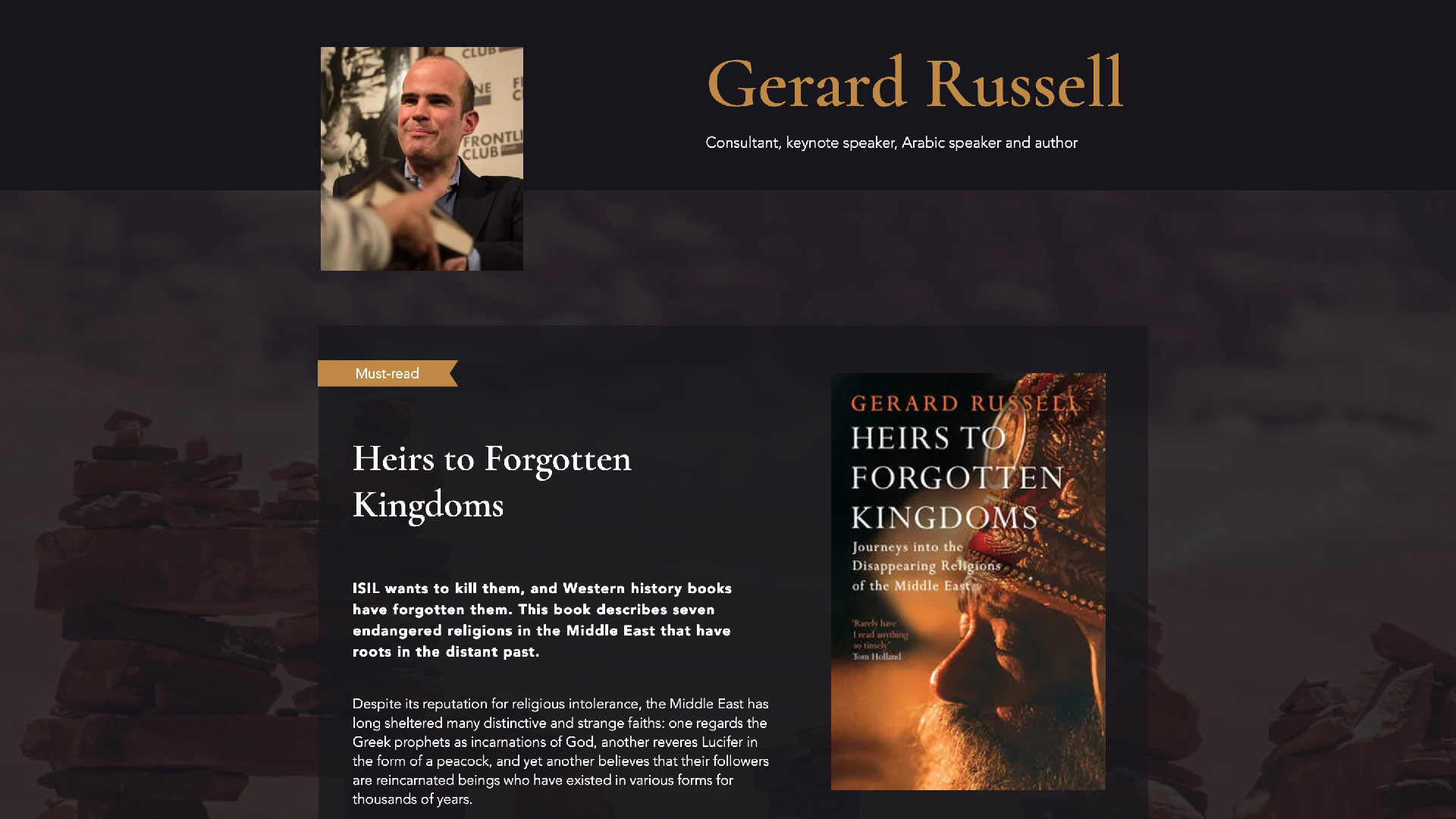 Gerard Russell | Consultant, speaker and author of Heirs to Forgotten ...