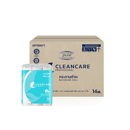 กระดาษม้วนเล็ก 2 ชั้น CleanCare | pavarapros