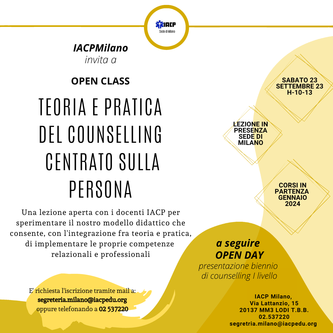 Open Class Teoria e Pratica del Counselling Centrato sulla Persona ...