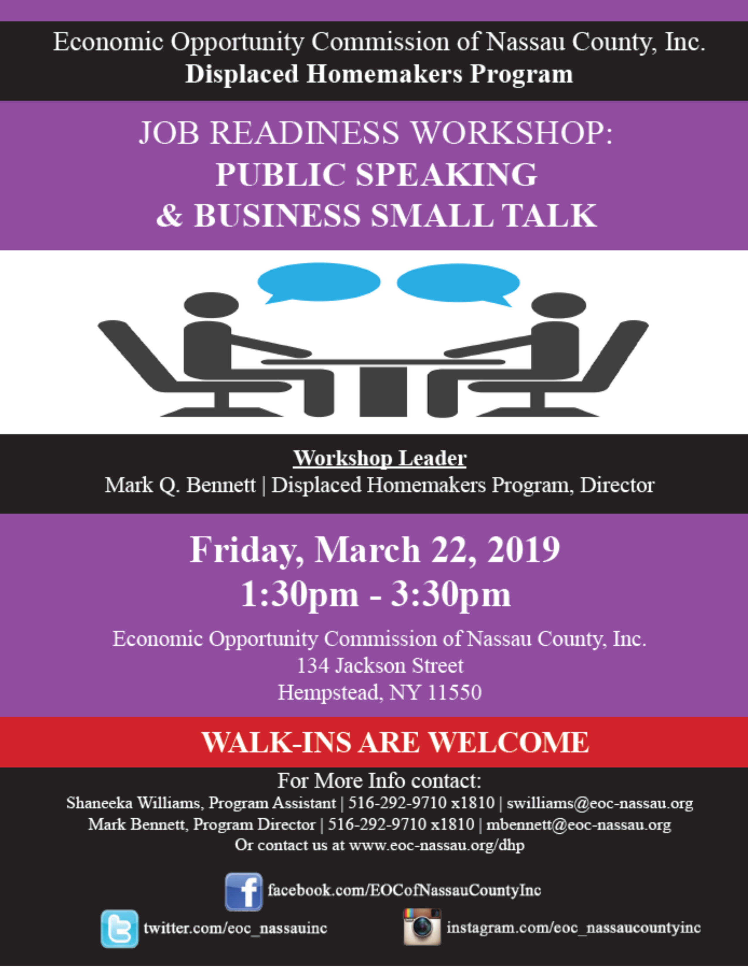 FREE JOB READINESS TRAINING: PUBLIC SPEAKING & SMALL TALK ...