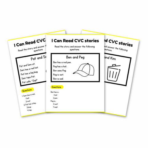 Product Description: 50 Printable CVC Short Stories for Beginner ...