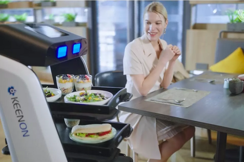 Robot Kelner Keenon Dinerbot T5 Obsługujący - Mistrz Praktyczności ...