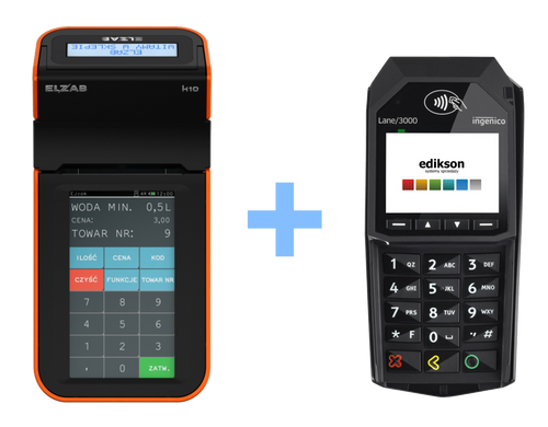 Kasa fiskalna Elzab K10 Online + Pinpad Ingenico Lane 3500 | edikson