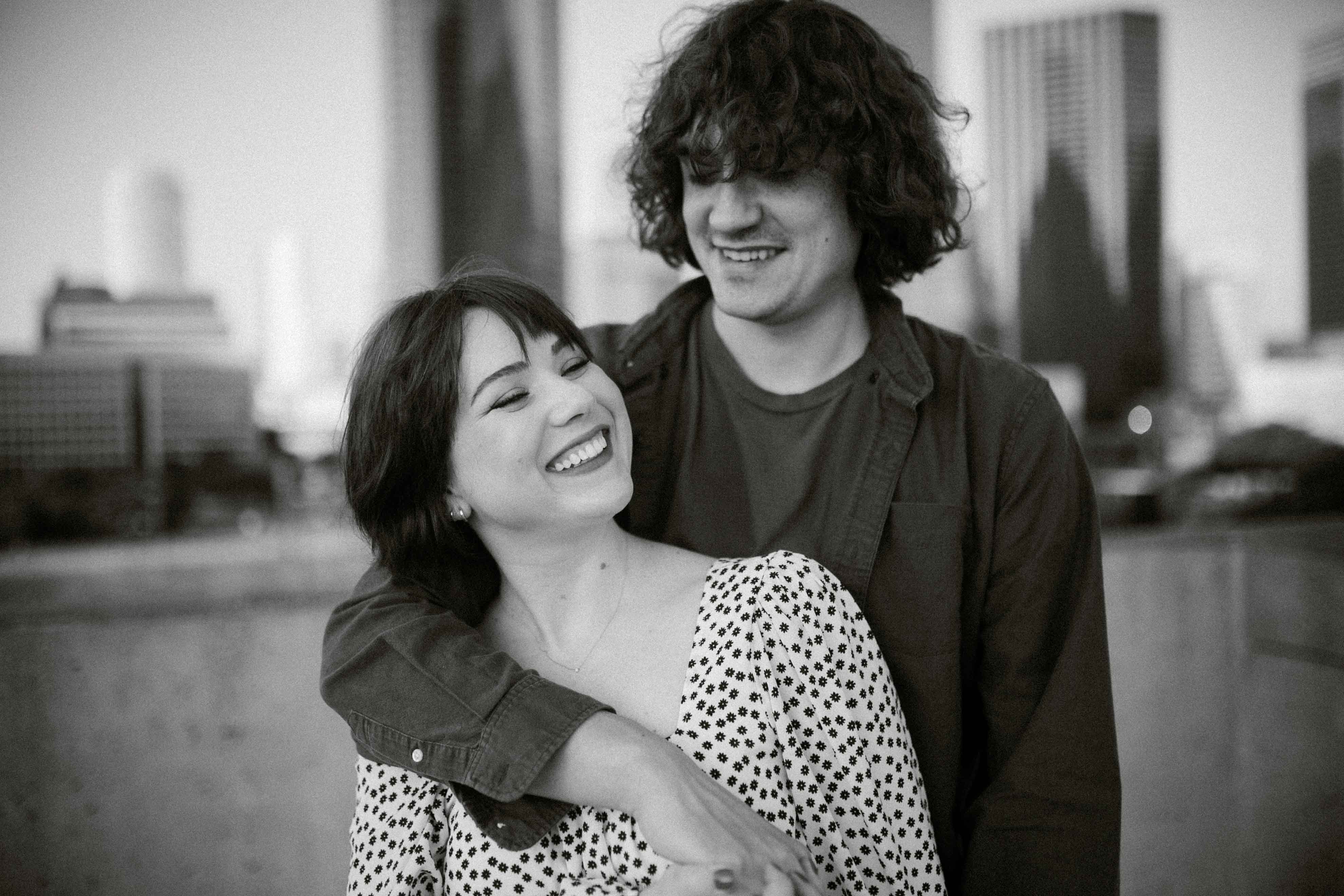 Sara + Mario- A Dallas Rooftop Engagement Session